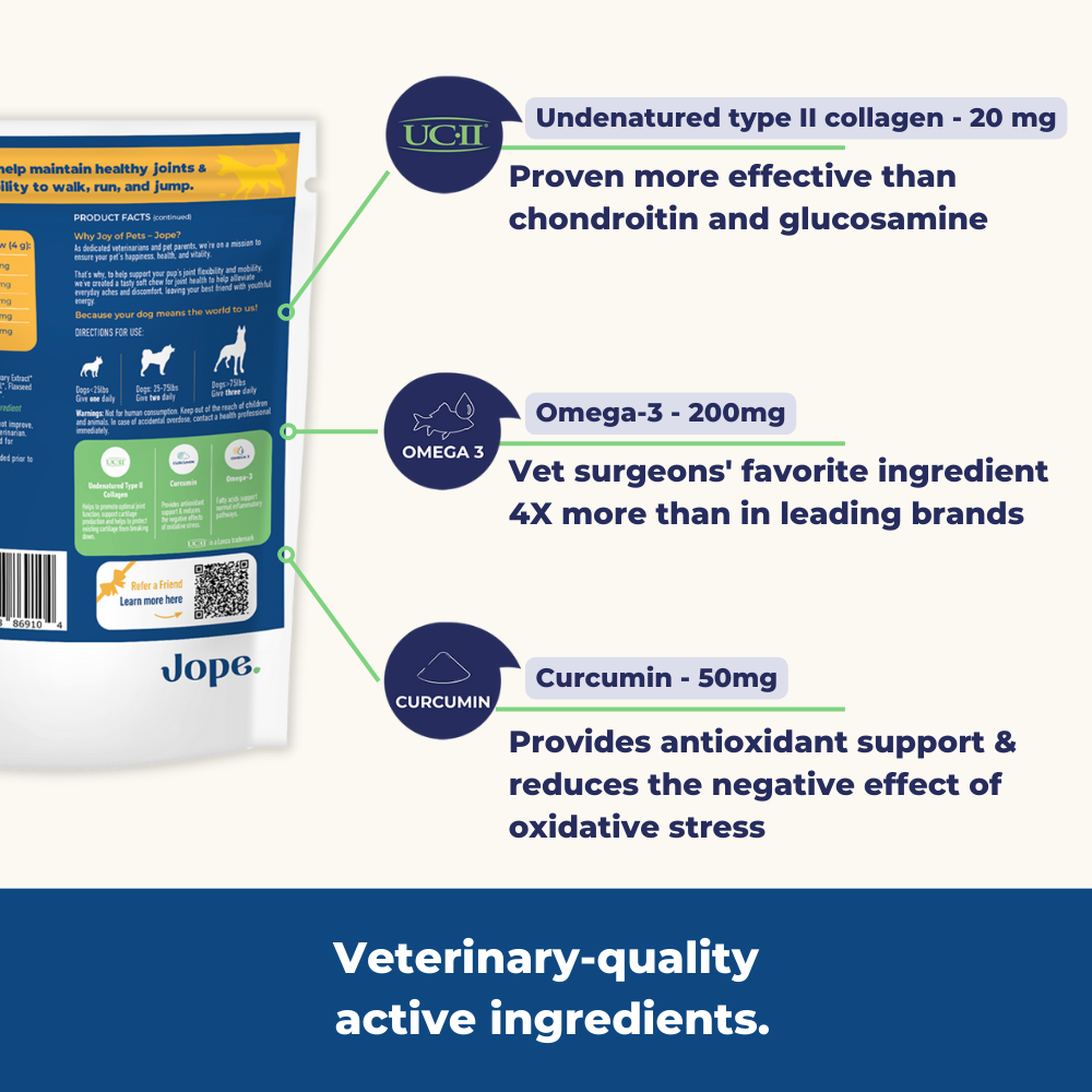 Jope Hip & Joint Supplements for Dogs - 60 Dog Chews